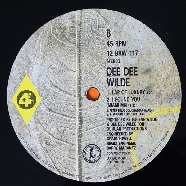 Buy Dee Dee Wilde : Lap Of Luxury (12") – The R.A.G.E.
