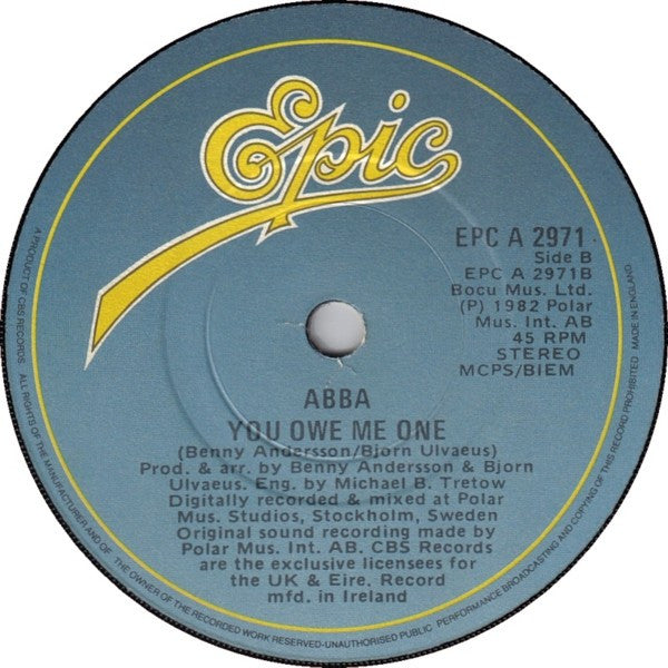 Buy ABBA : Under Attack / You Owe Me One (7", Single) – The R.A.G.E.