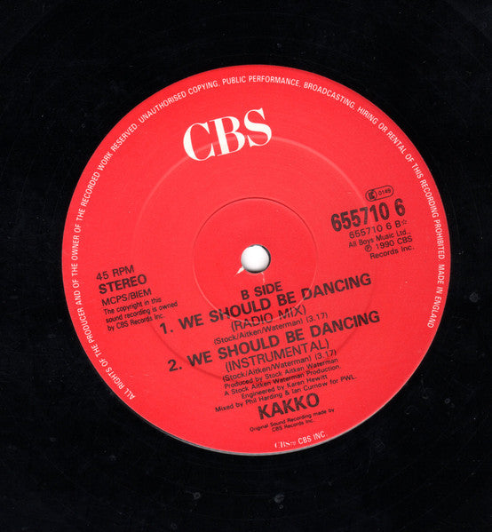 Buy Kakko : We Should Be Dancing (12", Single) – The R.A.G.E.