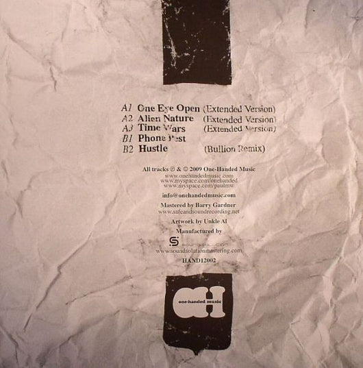 Buy Paul White : One Eye Open (12", EP) – The R.A.G.E.