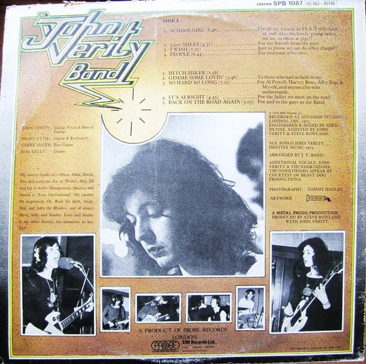 Buy John Verity Band : John Verity Band (LP, Album) – The R.A.G.E.